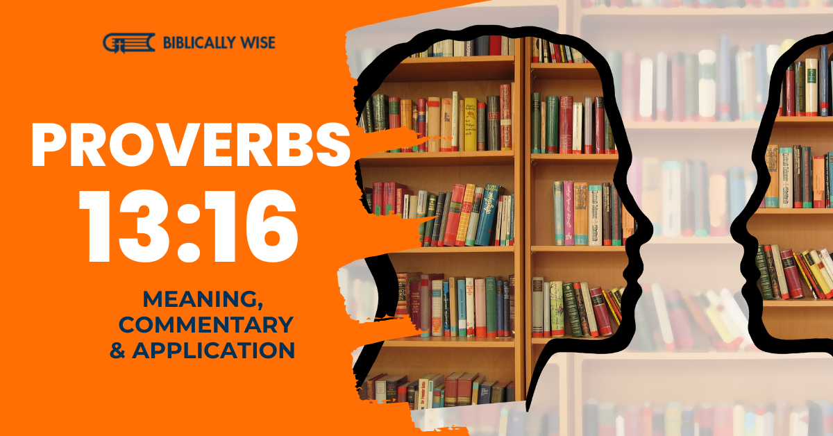Proverbs 13:16 Meaning: Acting with Knowledge - Biblically Wise